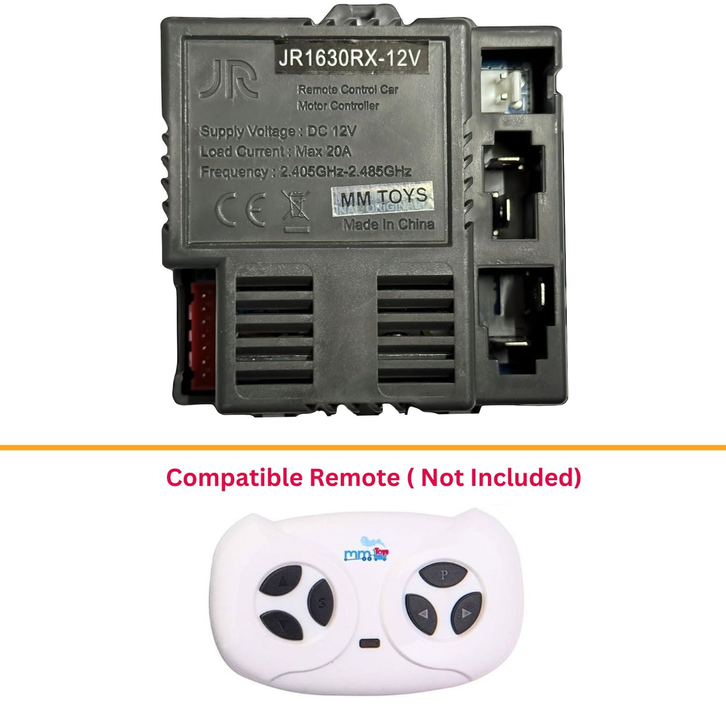 MM TOYS JR1630RX Reciever Motor Controller 12V 2.4Ghz 7 Pin, High-Effi ...